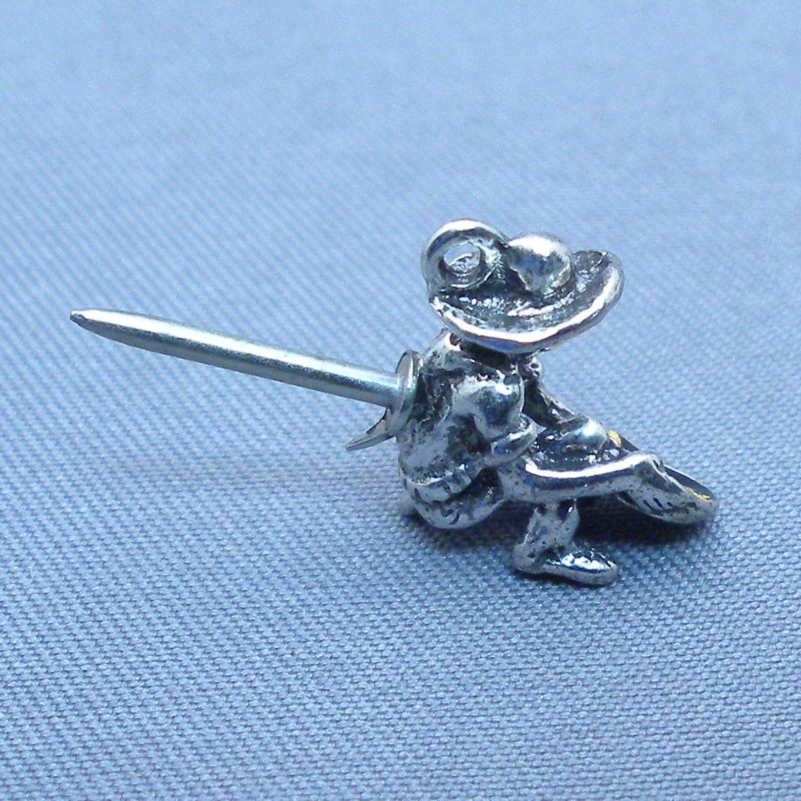 Gold Miner Tie Tack Small Size Pure Gold Flakes Sterling - Etsy