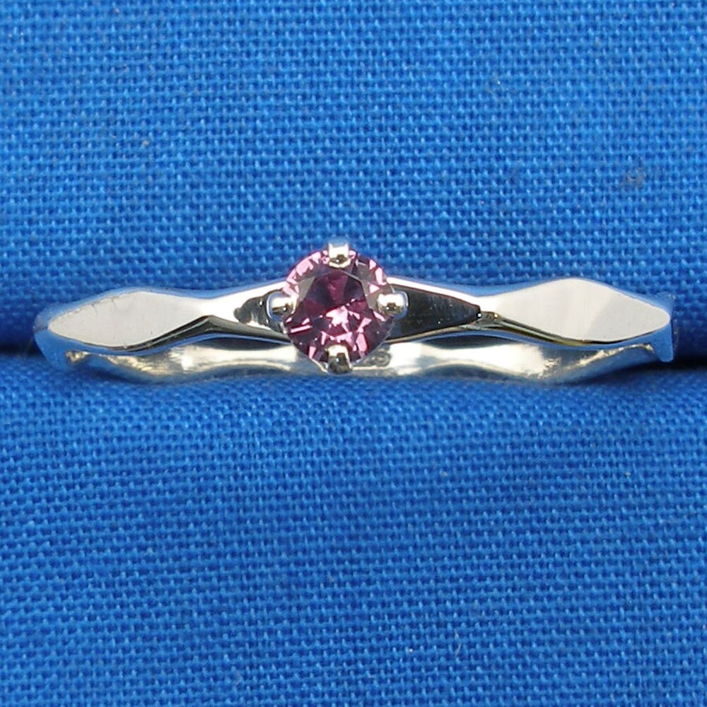 Stackable June Birthstone Ring Hand Crafted Hammered Faceted - Etsy
