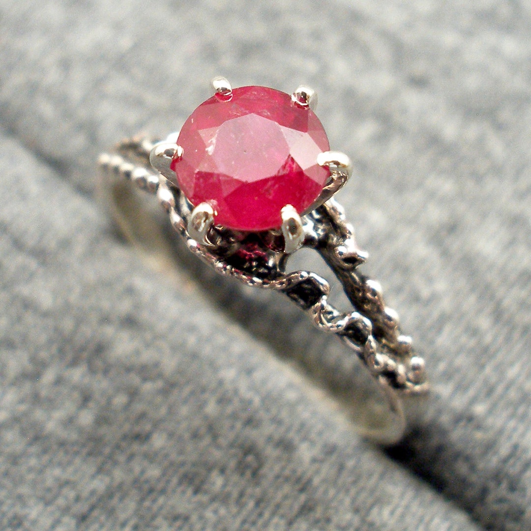 Ruby Mythological Stone Protector Ring Recycled Sterling - Etsy