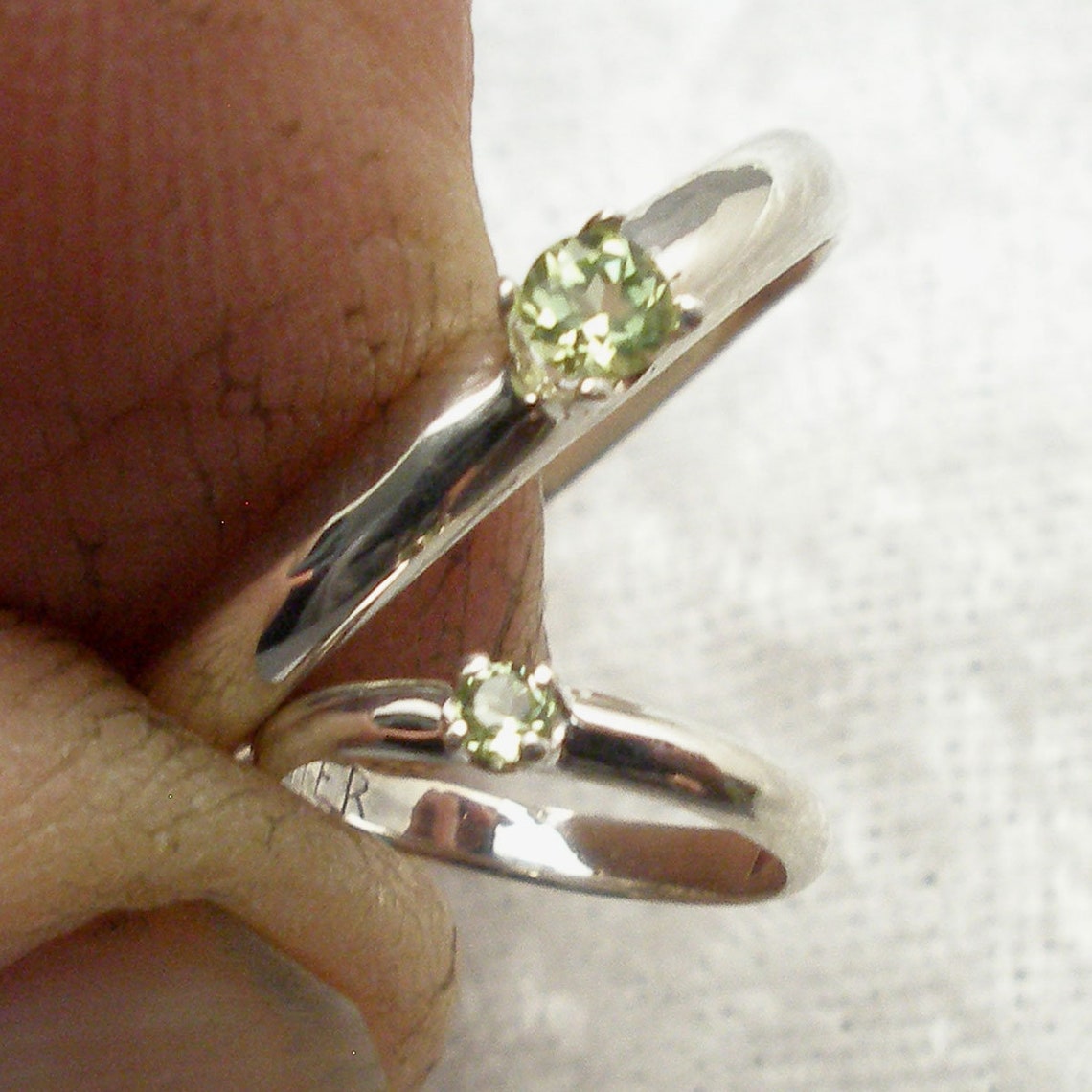 Peridot Baby Keepsake Ring August Birthstone Hand Crafted - Etsy