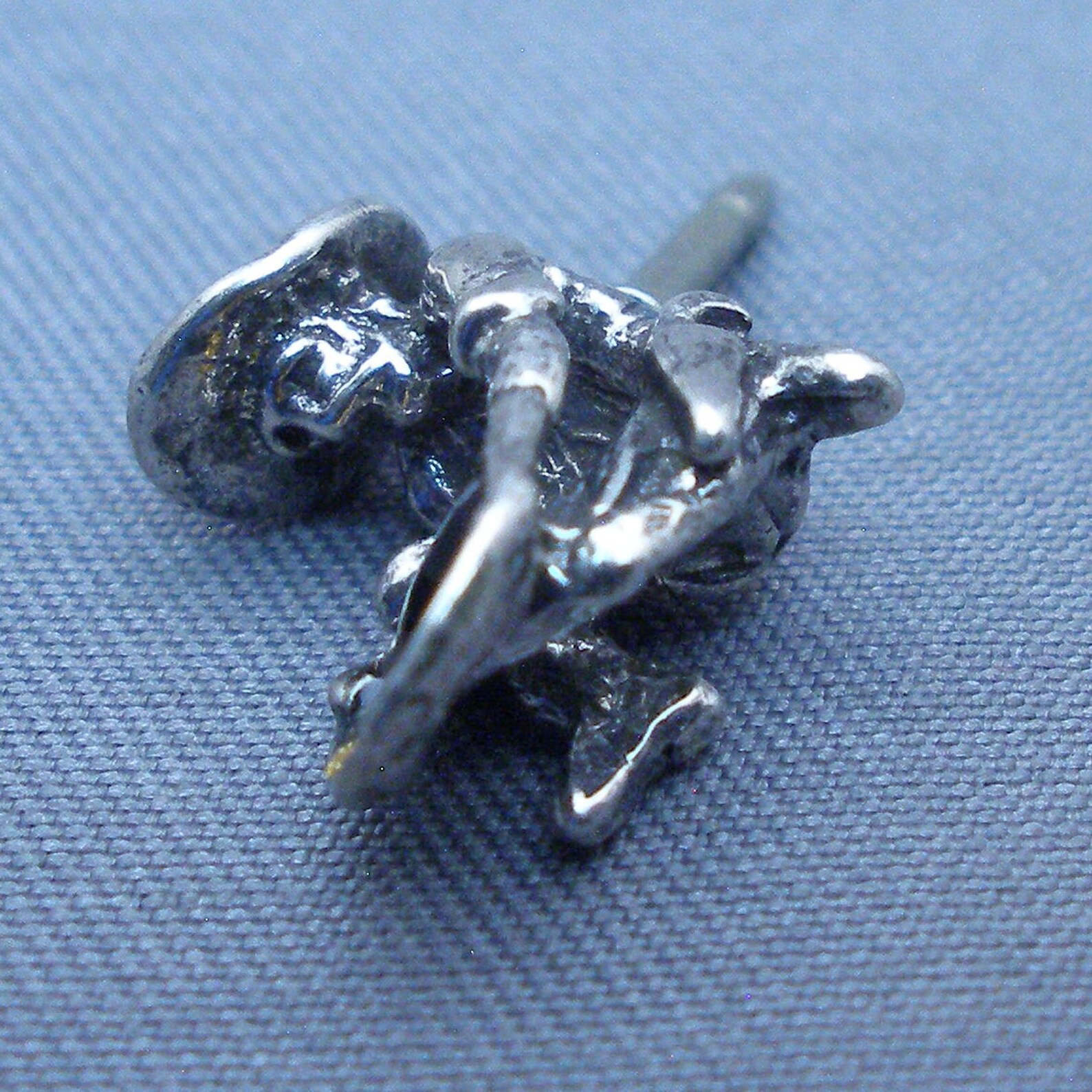 Gold Miner Tie Tack Small Size Pure Gold Flakes Sterling - Etsy