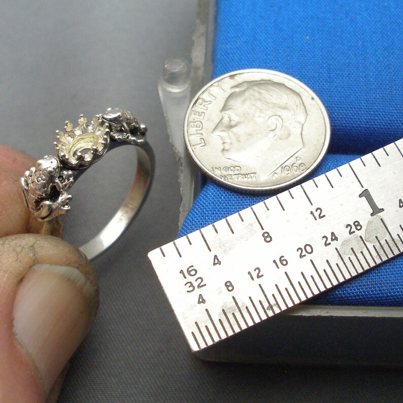 Amethyst Frog Ring Hand Crafted Recycled Sterling Silver - Etsy