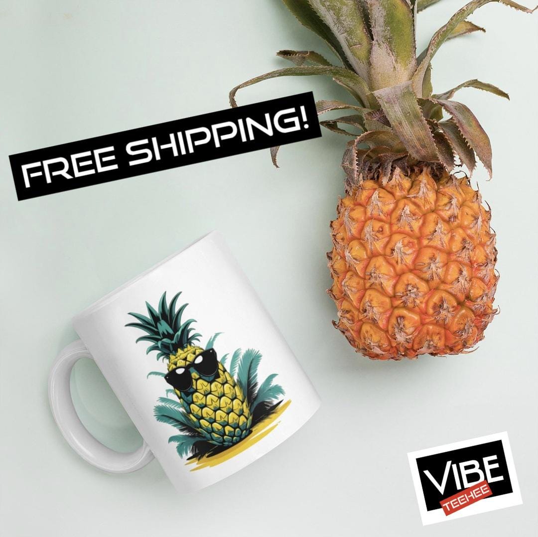 Cool Pineapple Mug – Funny Tropical Fruit Coffee Cup, Summer Vibes Gift ...