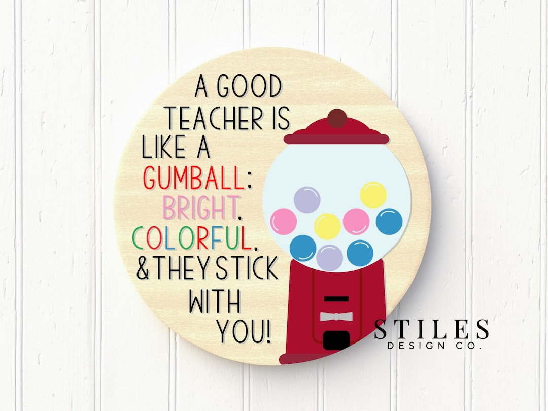 Teacher Gumball Sign DIGITIAL FILE - Etsy