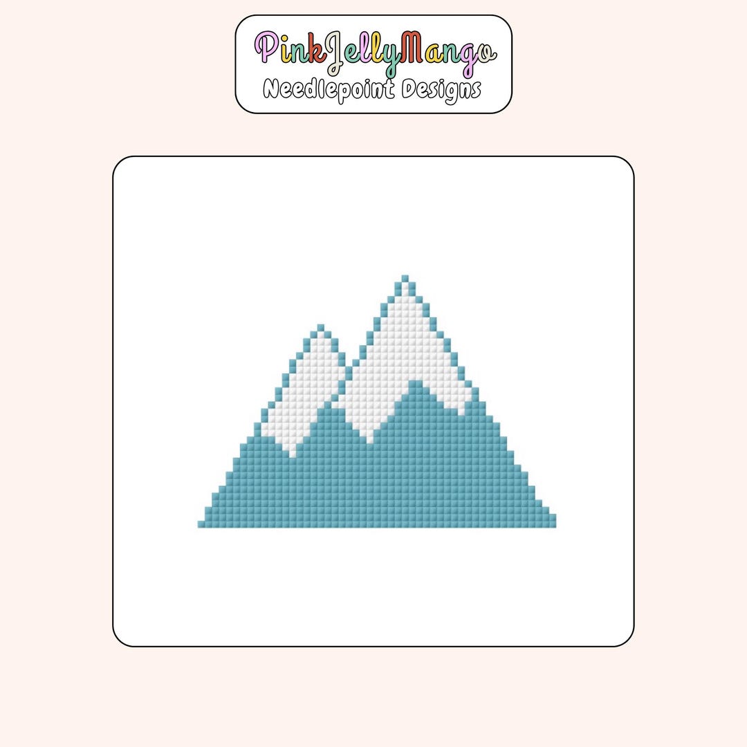 Mountain Digital Needlepoint Pattern Chart | Counted Needlepoint Design ...