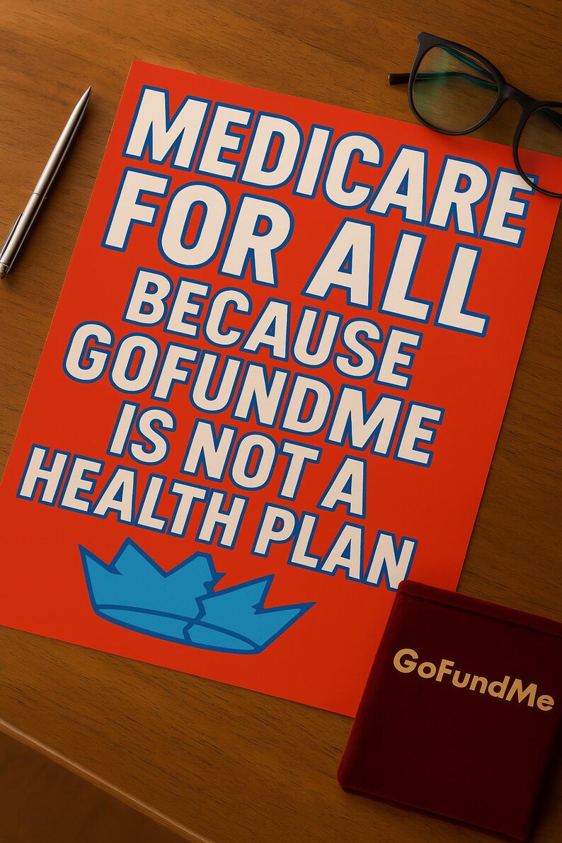 Medicare for All Printable Poster, Gofundme is Not A Health Plan ...