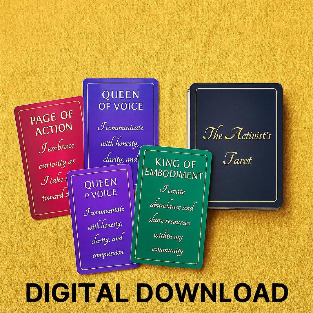 Activists Tarot Deck, Printable Digital Download, Social Justice Tarot ...
