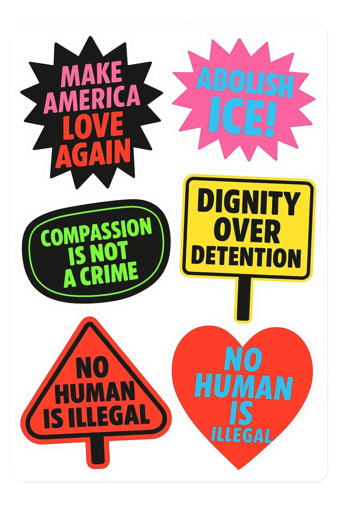 Anti ICE Sticker Designs, Unapologetic Colorful Protest Download ...