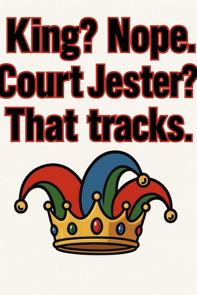Printable Poster, No Kings Court Jester Satire, Anti Trump Digital ...
