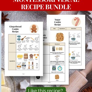 Montessori Visual Recipe Cards for Pumpkin Bread Banana Bread Step by ...