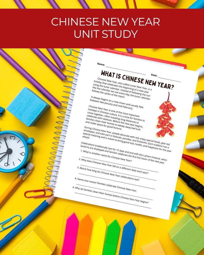 Chinese New Year Homeschool Unit Study Lunar New Year Chinese Zodiac ...