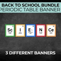 Periodic Table Banner • Happy Birthday Name • Science Birthday Banner ...