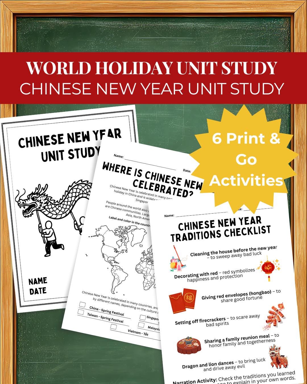 Chinese New Year Homeschool Unit Study Lunar New Year Chinese Zodiac ...