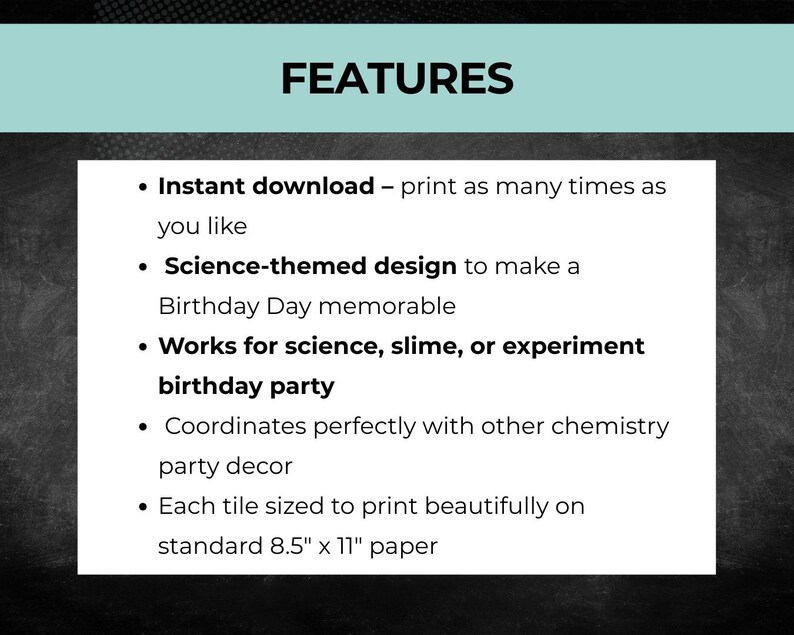 Periodic Table Birthday Banner: Science Party Decoration (PDF Download ...