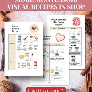 Montessori Visual Recipe Cards for Pumpkin Bread Banana Bread Step by ...