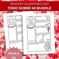 Valentine's Day Games Bundle in Spanish Montessori, Educational ...