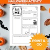 Halloween Coloring Worksheet - Etsy