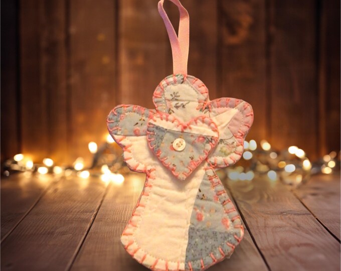 Handmade Quilted Angel Ornaments With Hand Embroidery – Vintage Quilt ...