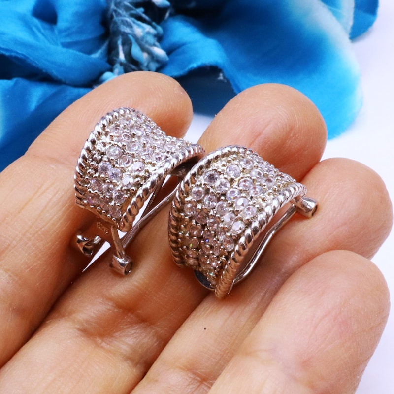 Omega Back Earrings - Etsy