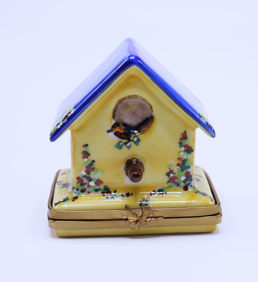 Vintage 70's Birdhouse Limoges Rochard Hand Painted Porcelain Trinket ...