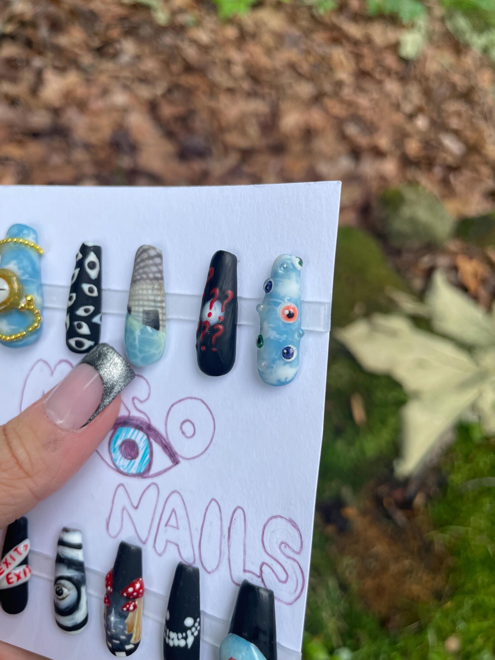 Dreamcore / Weirdcore Press on Nail Set | Creative Design Gel Nails ...