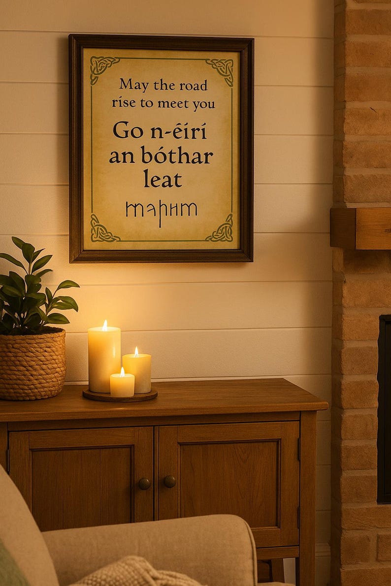 Irish Blessing Wall Art – Ogham Script Printable | Celtic Roots Digital ...
