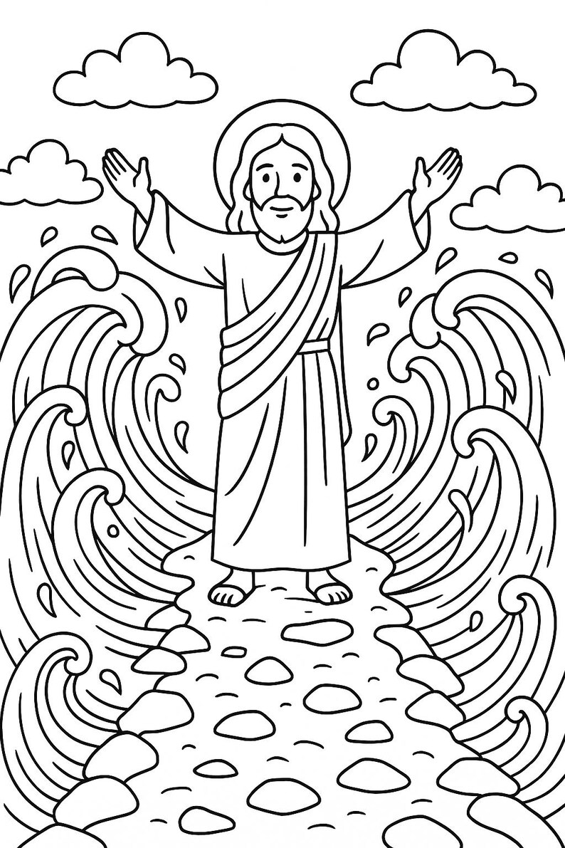 Christian Jesus Color Book - Adult and Kids Coloring Book - Original ...