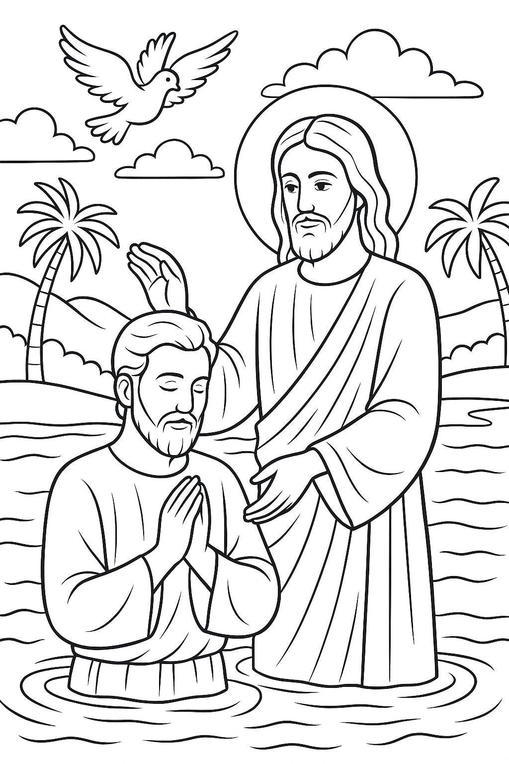 Christian Jesus Color Book - Adult and Kids Coloring Book - Original ...