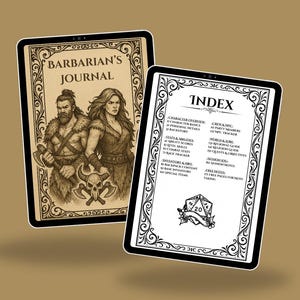 Barbarian Dnd 5e Character Journal PDF - Wild Magic Table Included ...