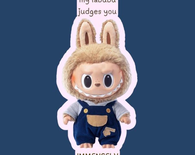 My Labubu Judges You Sticker - Funny Labubu Meme Sticker for Laptops ...