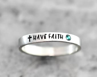 Faith Cross Ring | Etsy