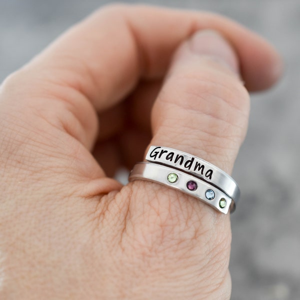 Birthstone Ring - Etsy
