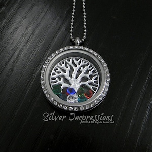Tree of Life Floating Charm - Floating Lockets - Charm Locket - Memory ...