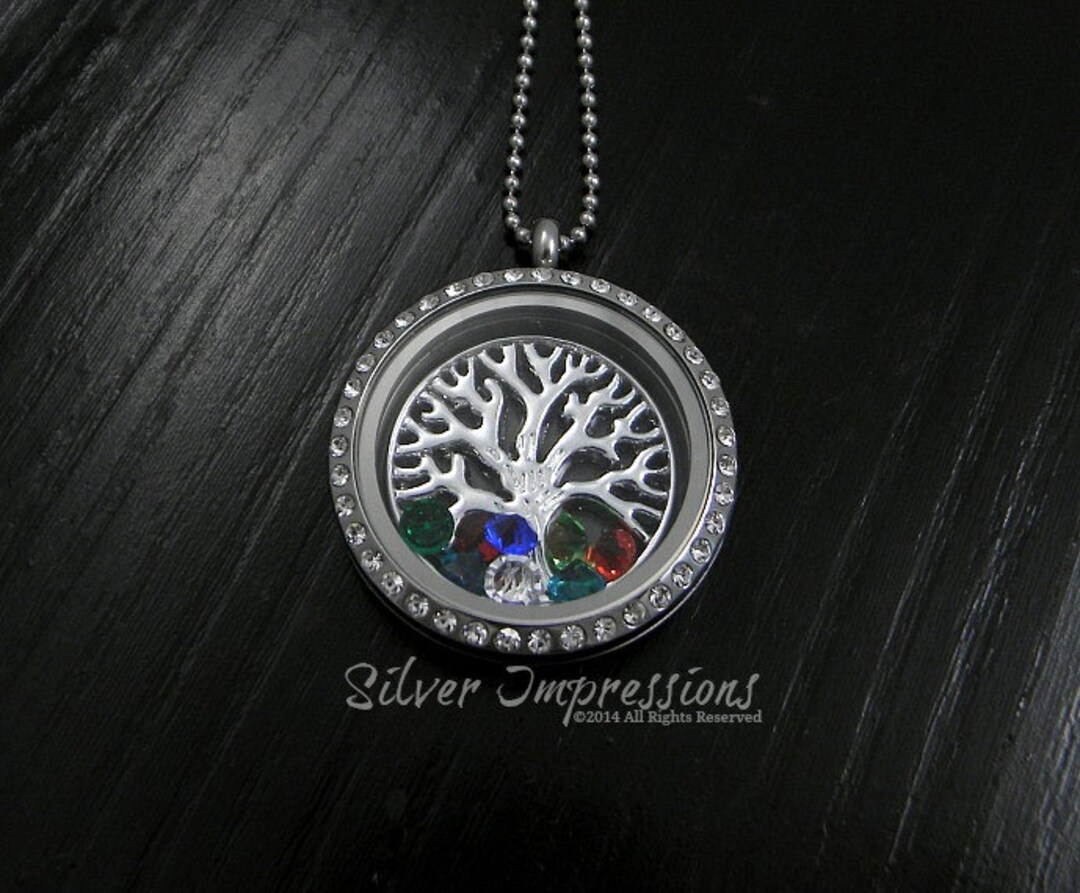 Family Tree of Life Living Locket - Mom Grandma Floating Locket ...
