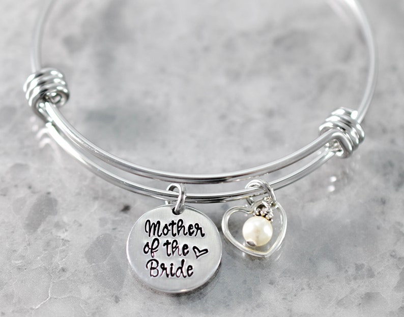 Charm Bracelet Mother of the Bride Bracelet Personalized - Etsy