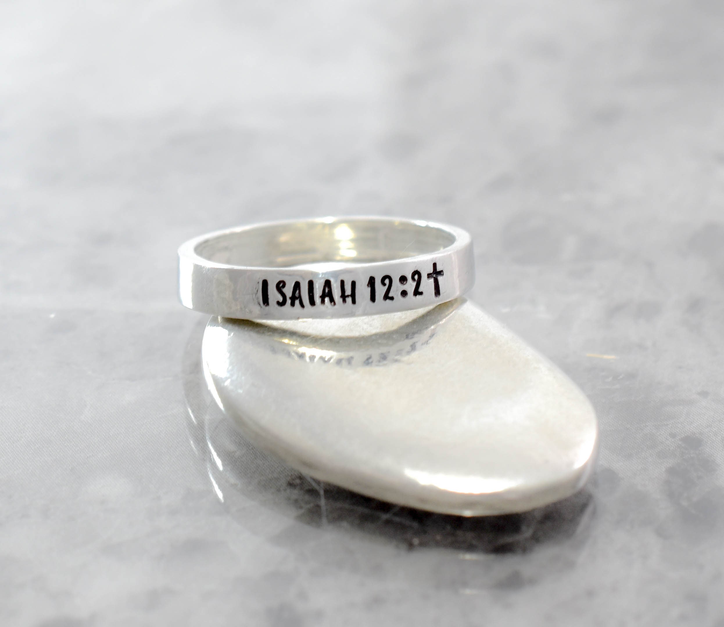 Bible Verse Scripture Ring Cross Ring Faith Ring Skinny - Etsy