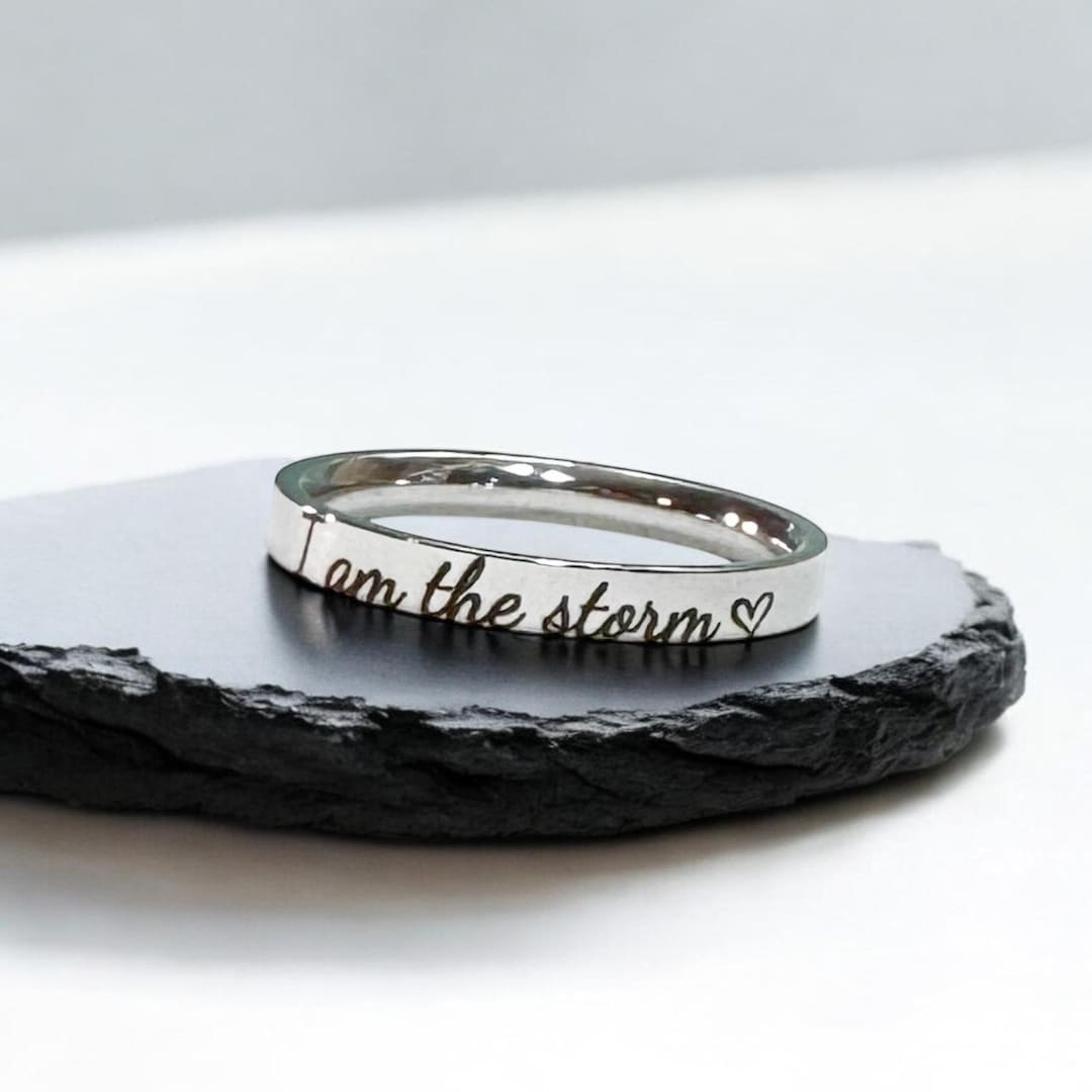 I Am the Storm Ring, Warrior, Strength, Motivational Jewelry, Silver ...