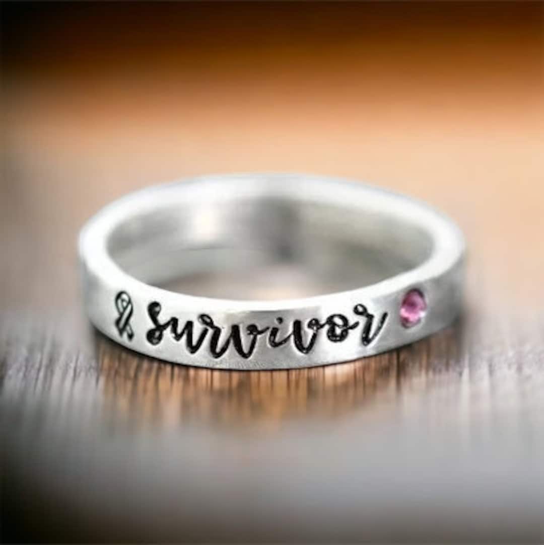 Survivor Ring, Awareness Ribbon, Cancer, Warrior, Pink, Support Ring ...