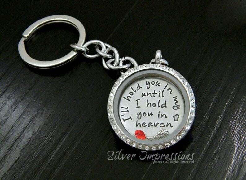 Floating Locket Key Chain Floating Locket I'll Hold - Etsy