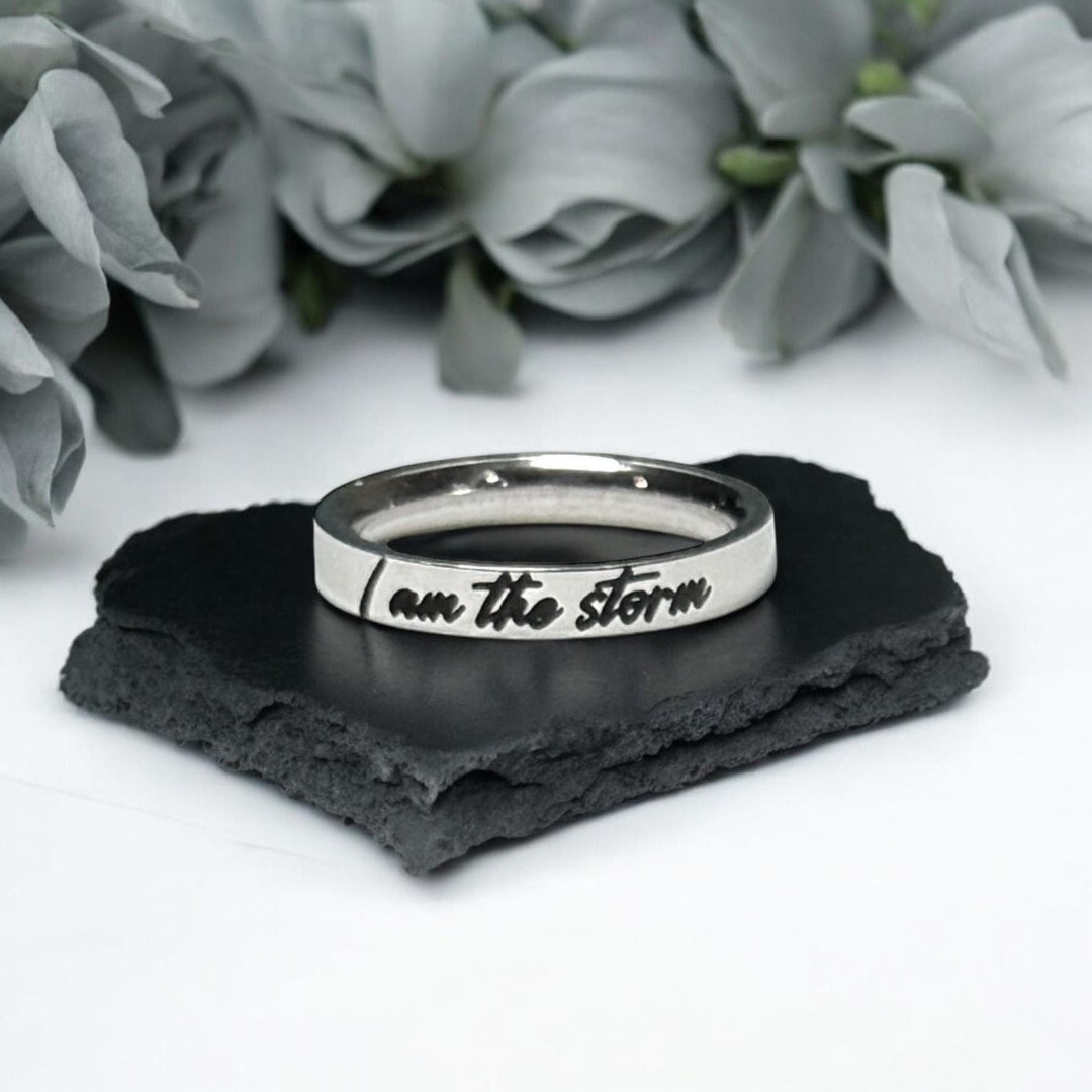 I Am the Storm Ring, Warrior, Strength, Motivational Jewelry, Custom ...