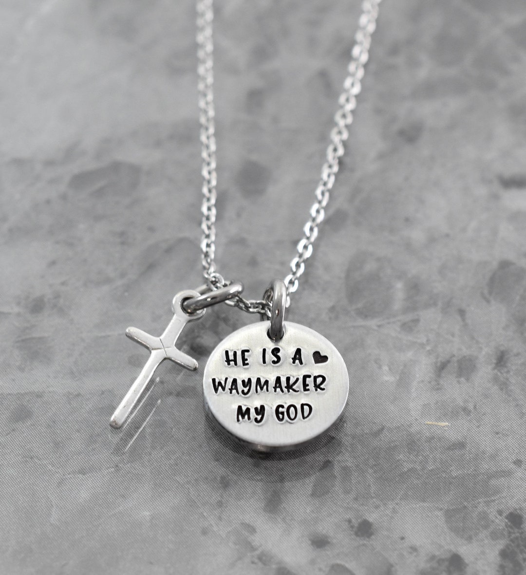 Waymaker Necklace, Miracle Worker, Promise Keeper, My God, Minimalist ...