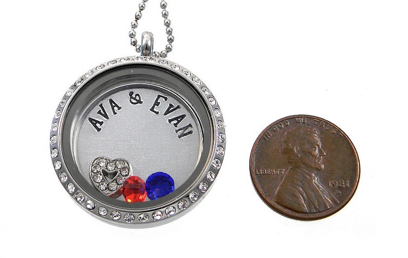 Personalized Floating Locket Couples Necklace Mom Locket - Etsy