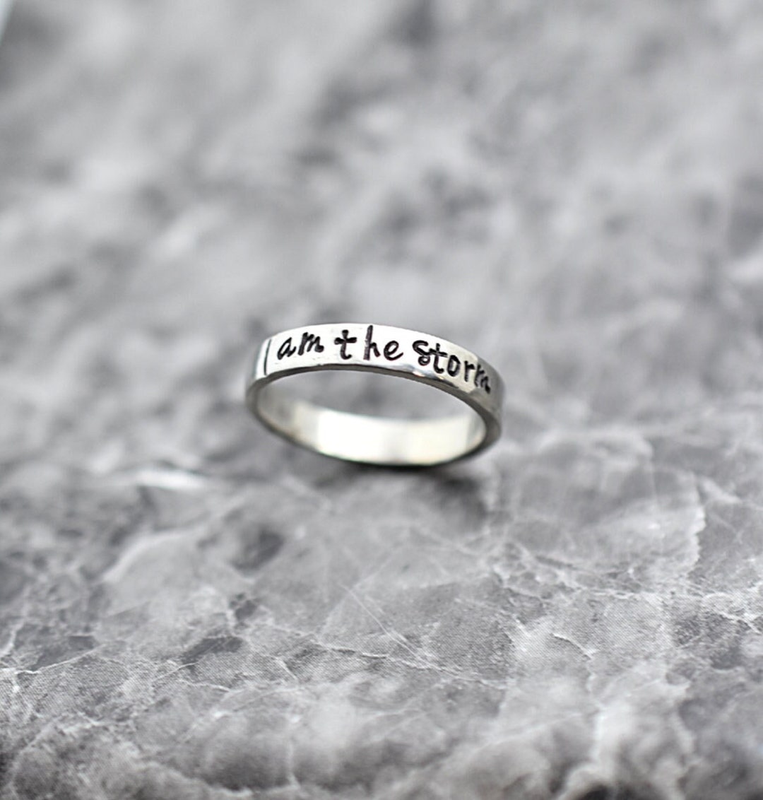 I Am the Storm Ring, Warrior, Strength, Skinny, Motivational Jewelry ...