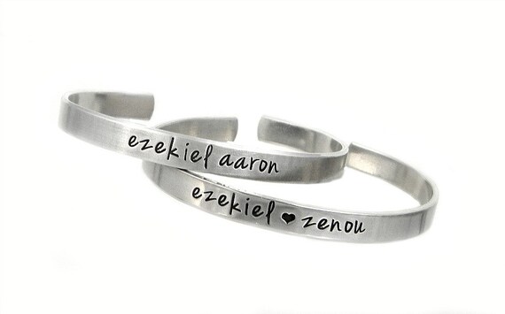 Personalized Cuffs Aluminum Cuff Bracelet Hand Stamped | Etsy