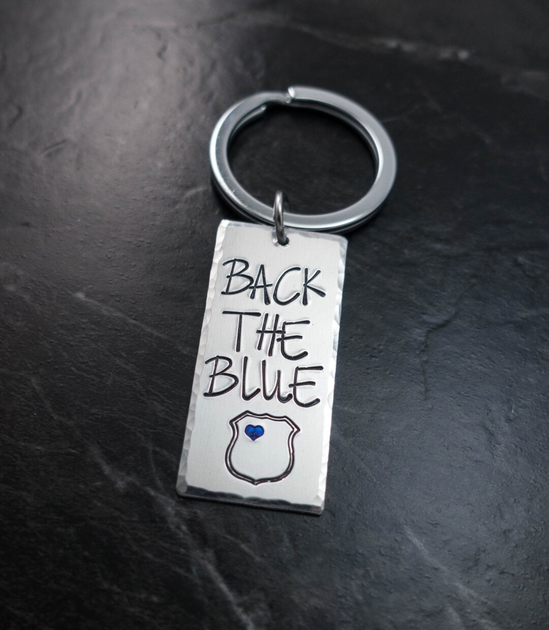 Back the Blue Keychain - Personalized Keychain - Blue Lives Matter ...