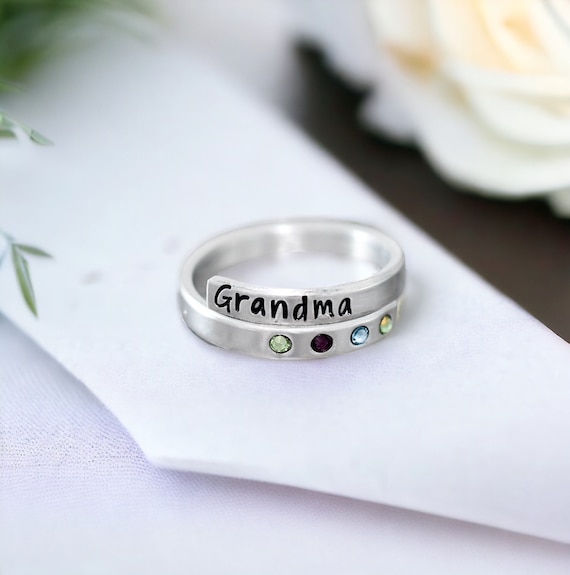 Grandma ring with grandkids names store