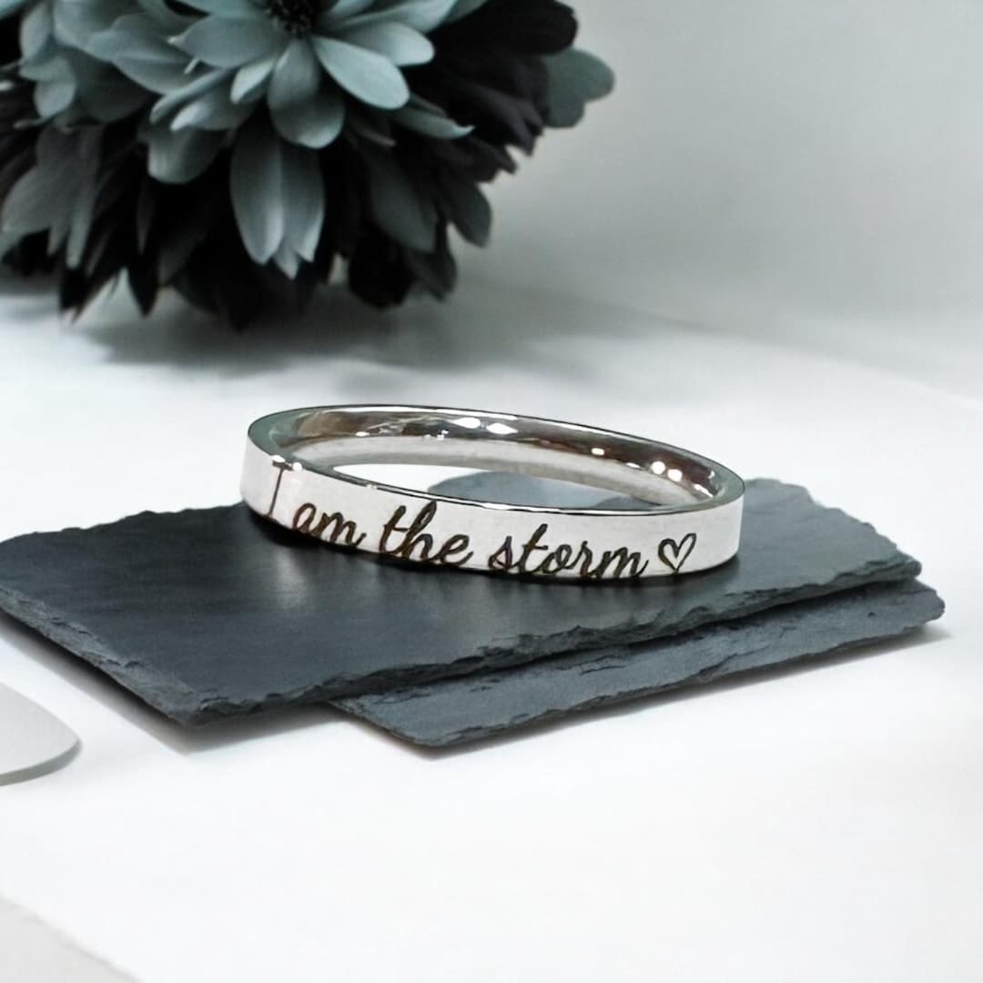 I Am the Storm Ring, Warrior, Strength, Motivational Jewelry, Silver ...