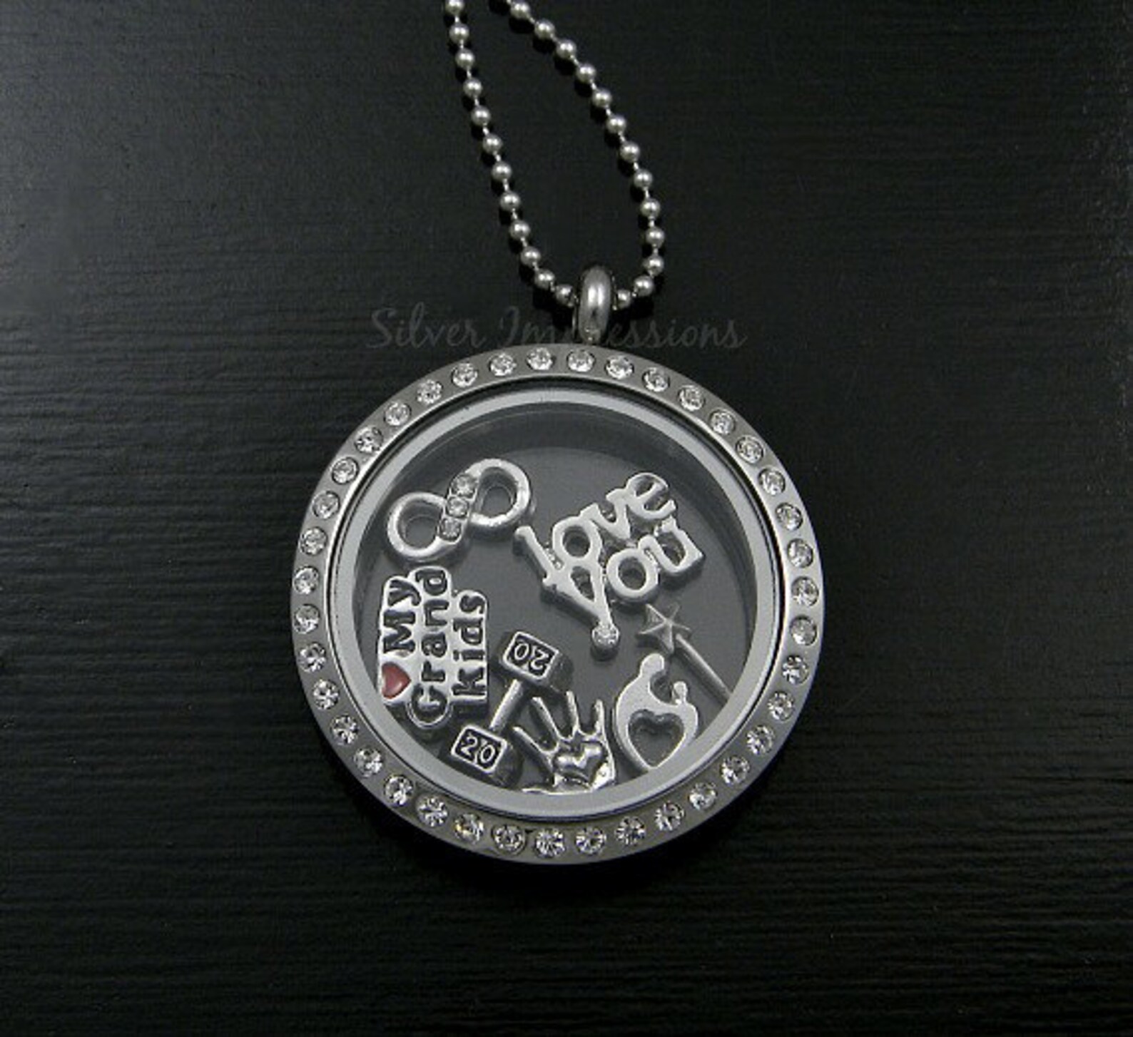 Infinity Locket Charm Floating Locket Charm Glass Locket - Etsy