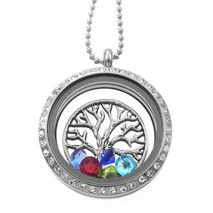 Tree of Life Floating Charm -floating Lockets - Charm Locket - Memory ...