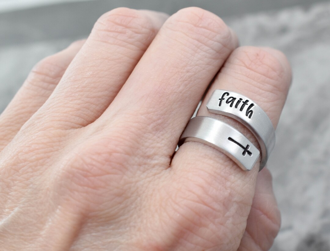 Cross Ring, Faith Ring, Christian Ring, Inspirational Motivational ...